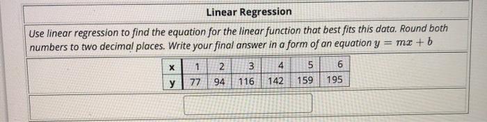Solved Linear Regression Application, Interpolation and | Chegg.com