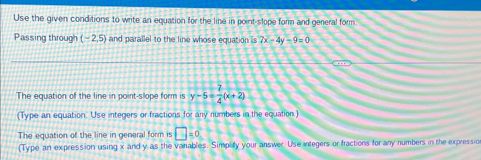 Solved Use the given conditions to write an equation for the | Chegg.com
