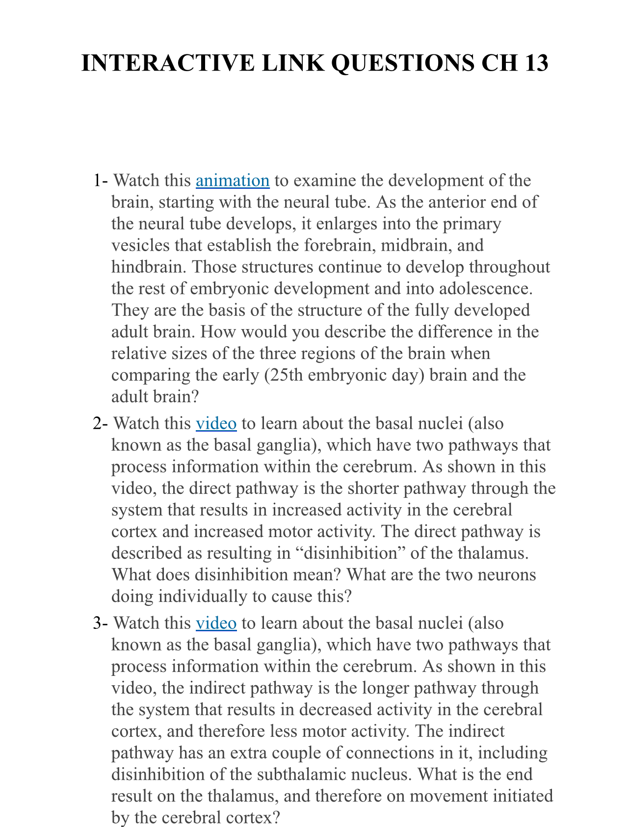 Solved INTERACTIVE LINK QUESTIONS CH 131- ﻿Watch this | Chegg.com