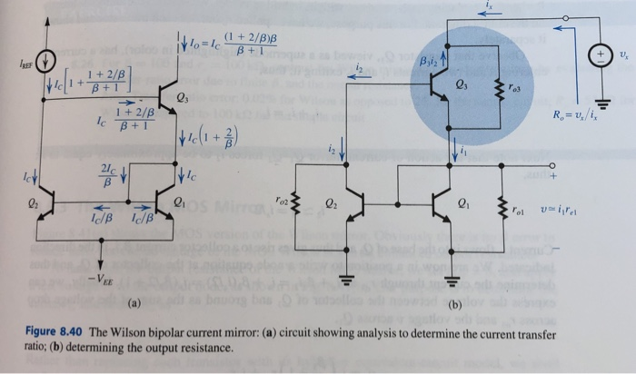 Solved 8.84 Consider the Wilson current-mirror circuit of | Chegg.com