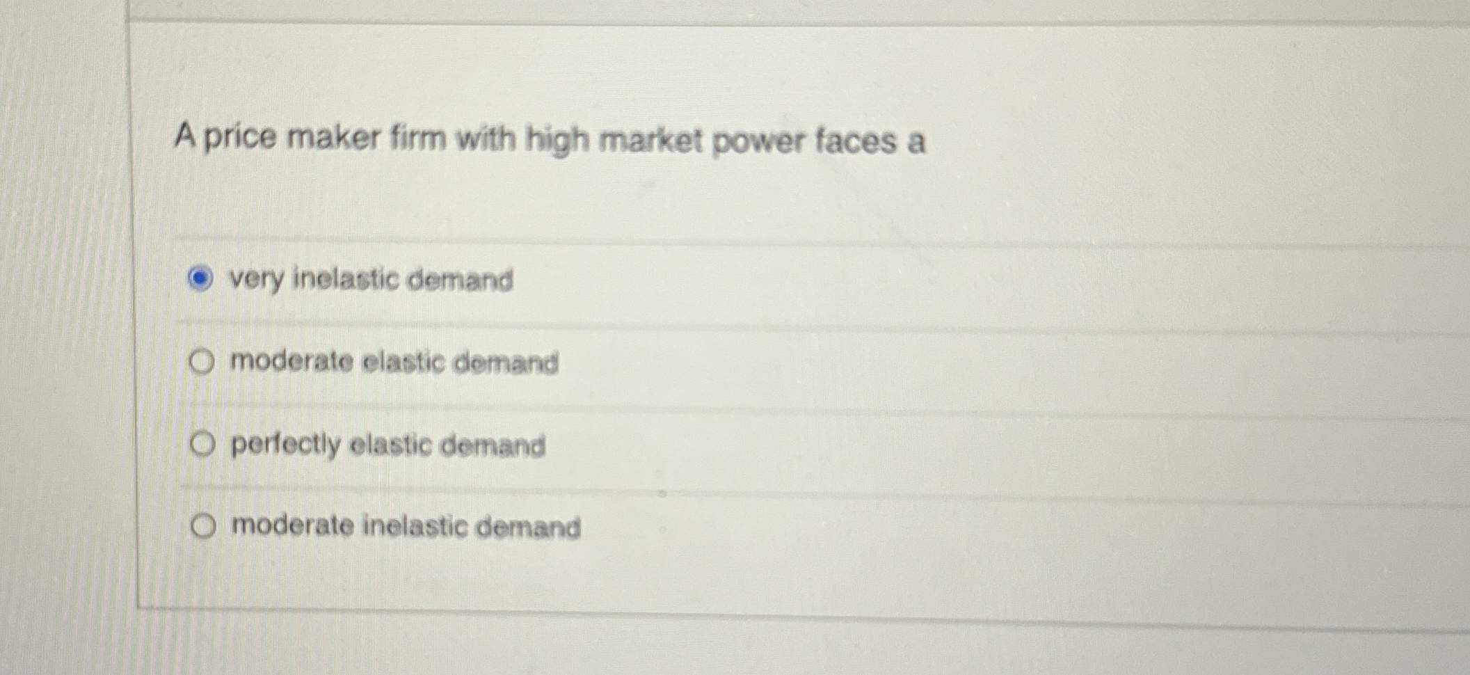 Solved A price maker firm with high market power faces avery | Chegg.com