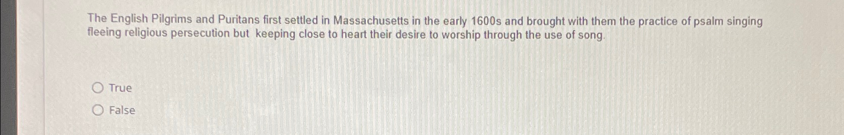 Solved The English Pilgrims and Puritans first settled in | Chegg.com