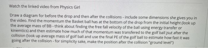 Solved I am working on a stacked ball drop for physics I'm | Chegg.com