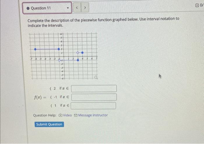 Solved Complete the description of the piecewise function | Chegg.com