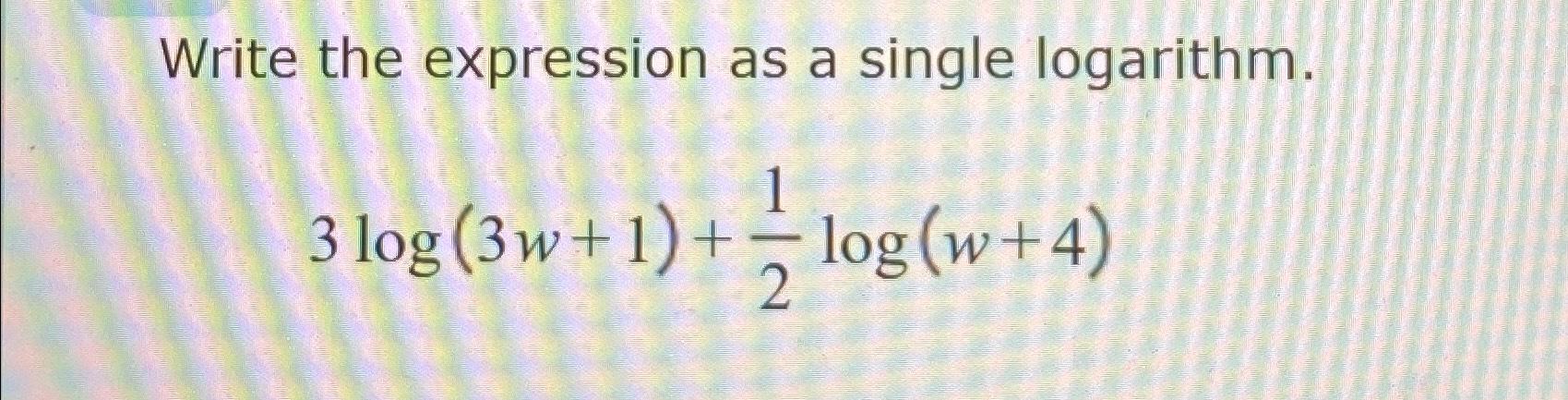 Solved Write The Expression As A Single 