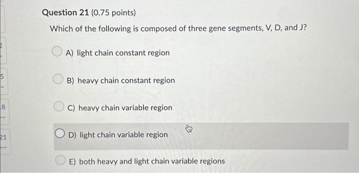 Solved Which of the following is composed of three gene | Chegg.com