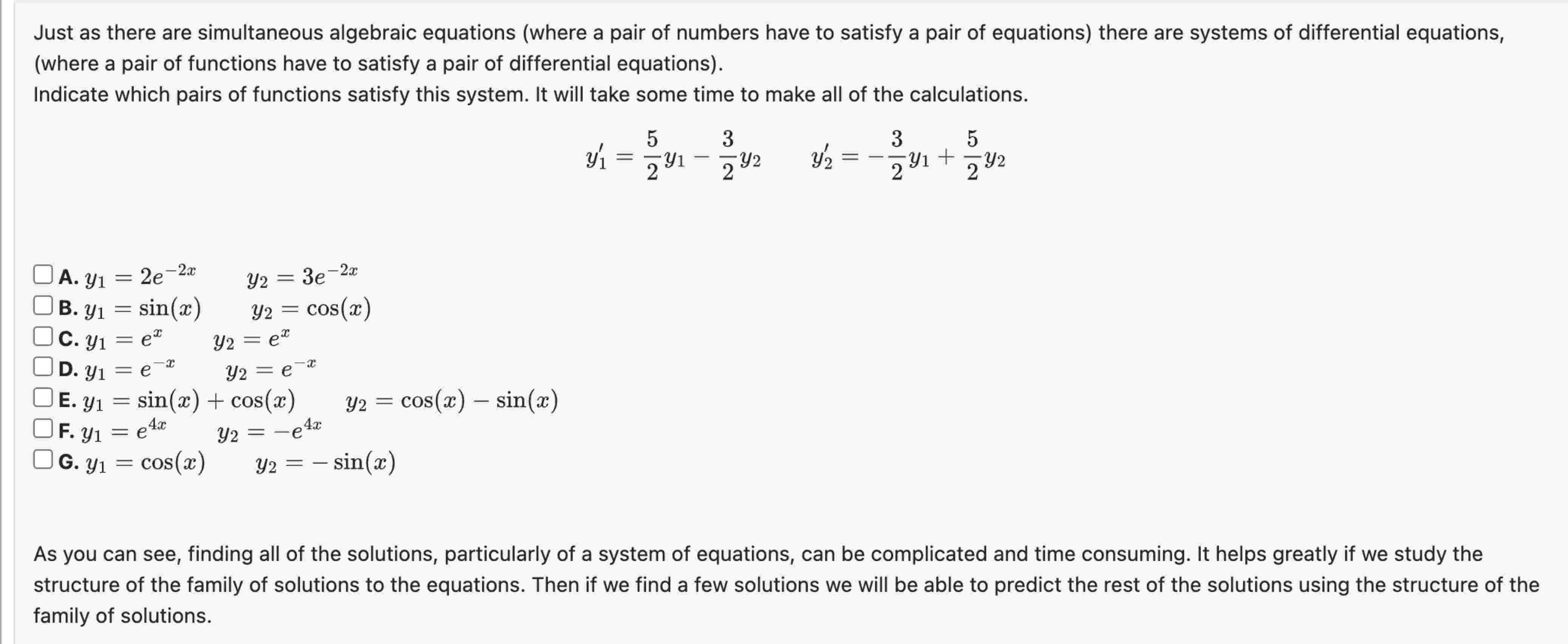 Solved Just as ﻿there are simultaneous algebraic equations | Chegg.com