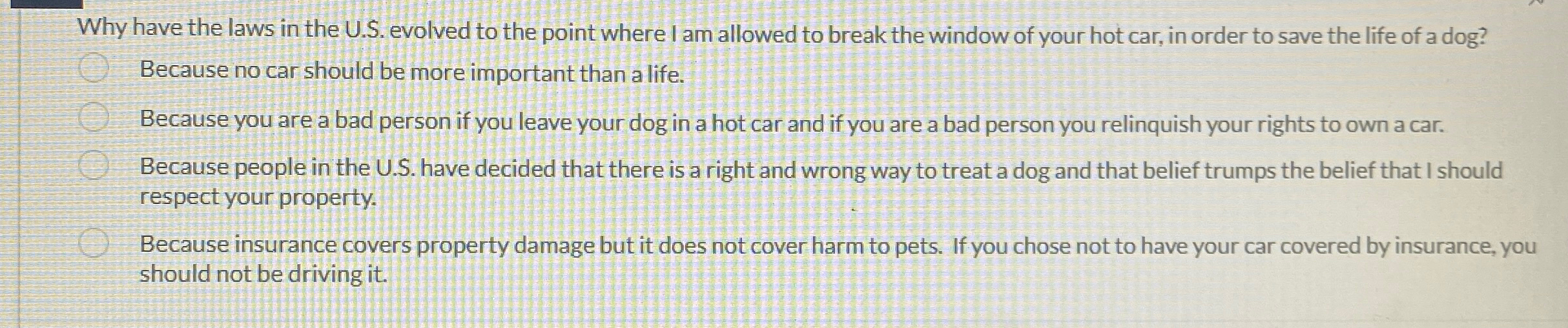 Solved Why have the laws in the U.S. ﻿evolved to the point | Chegg.com