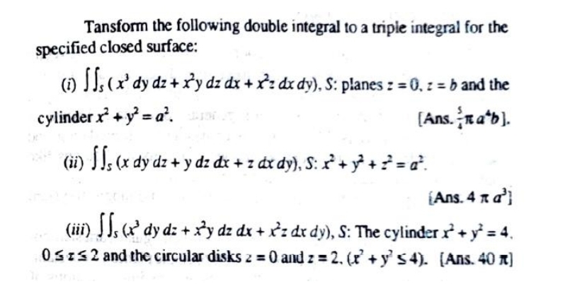 Solved Tansform the following double integral to a triple | Chegg.com
