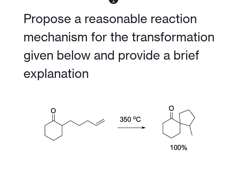Solved Propose a reasonable reaction mechanism for the | Chegg.com