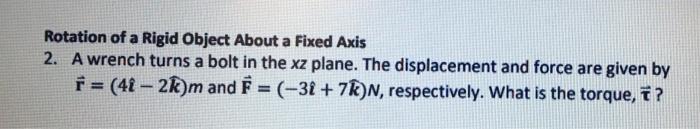 Solved Rotation of a Rigid Object About a Fixed Axis 2. A | Chegg.com
