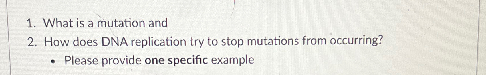 Solved What is a mutation andHow does DNA replication try to | Chegg.com