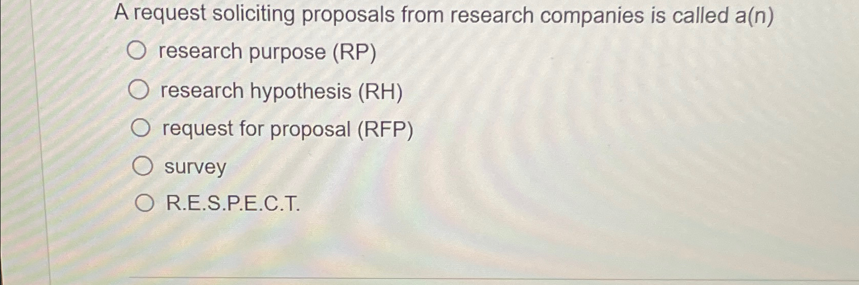 Solved A request soliciting proposals from research | Chegg.com