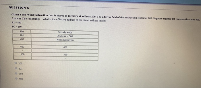 Solved QUESTIONS Given a two-word instruction that is stored | Chegg.com