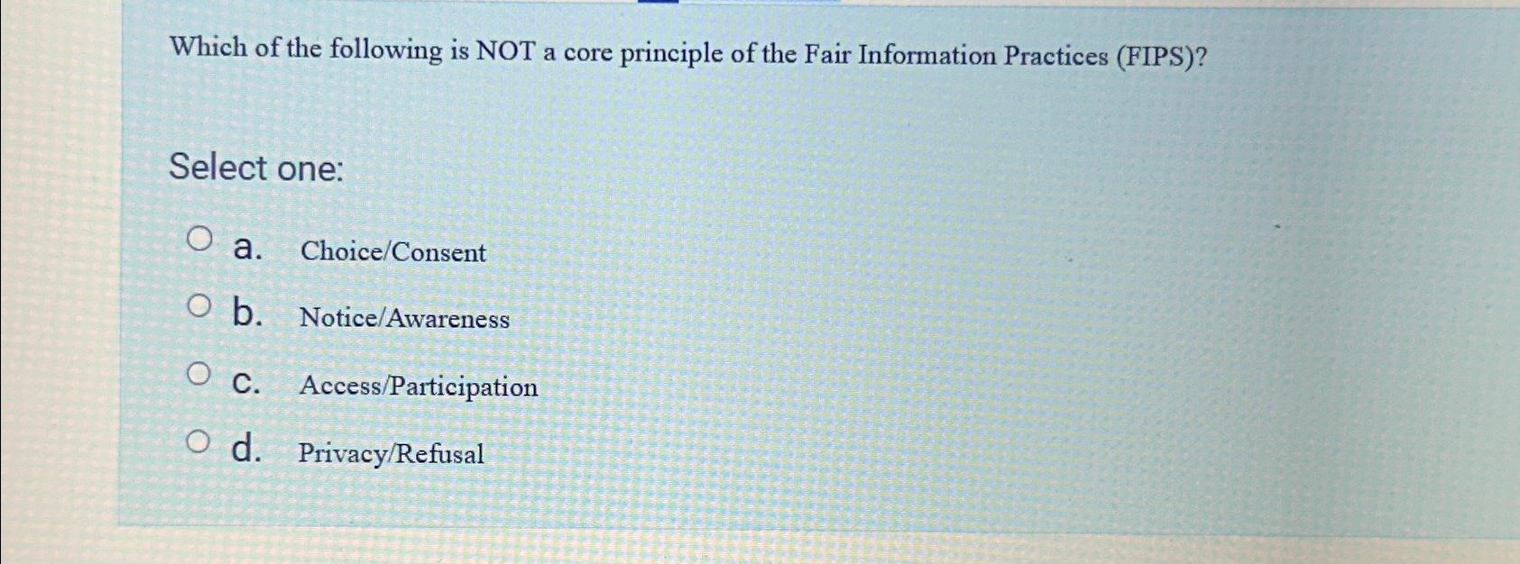 Solved Which of the following is NOT a core principle of the | Chegg.com
