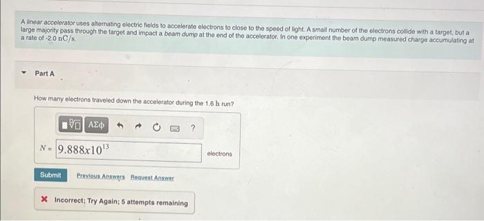 Solved A linear accelerator uses alternating olectric fields | Chegg.com