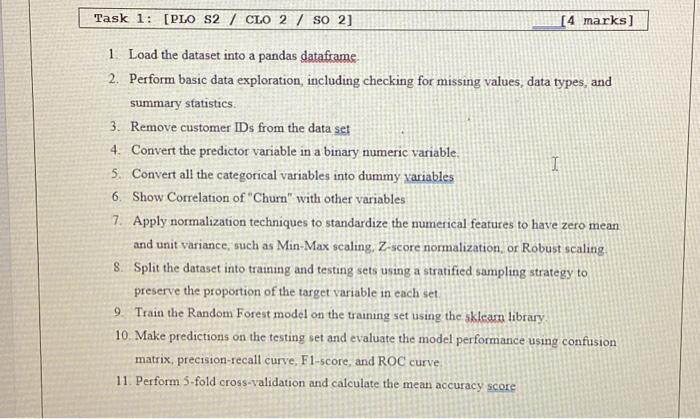 Solved 1. Load the dataset into a pandas dataframe- 2. | Chegg.com