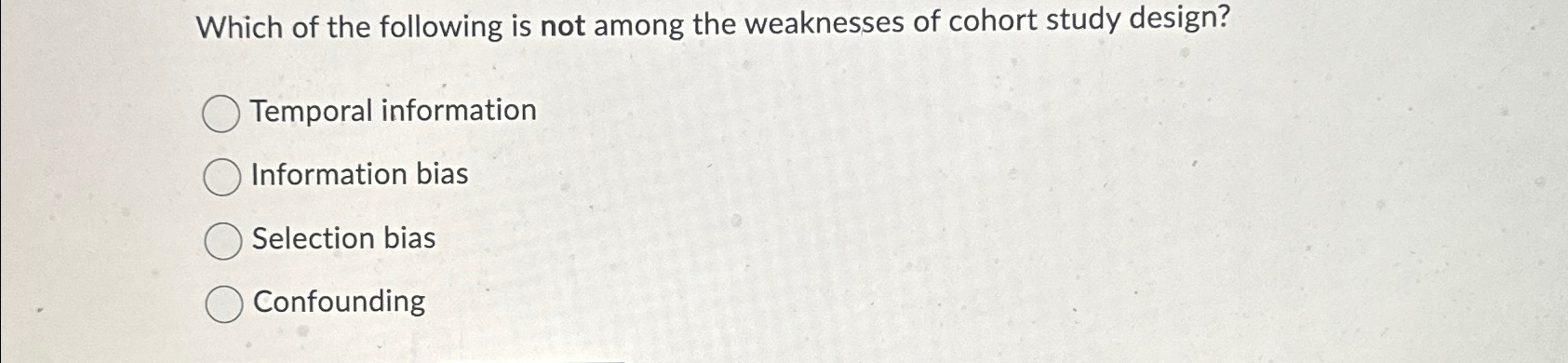 Solved Which of the following is not among the weaknesses of | Chegg.com