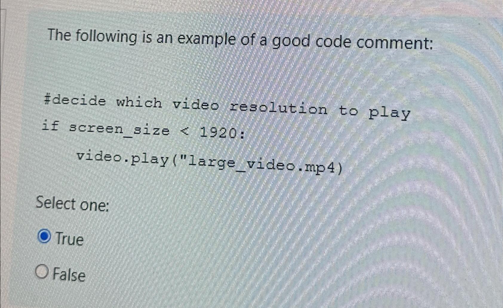 Solved The following is an example of a good code | Chegg.com