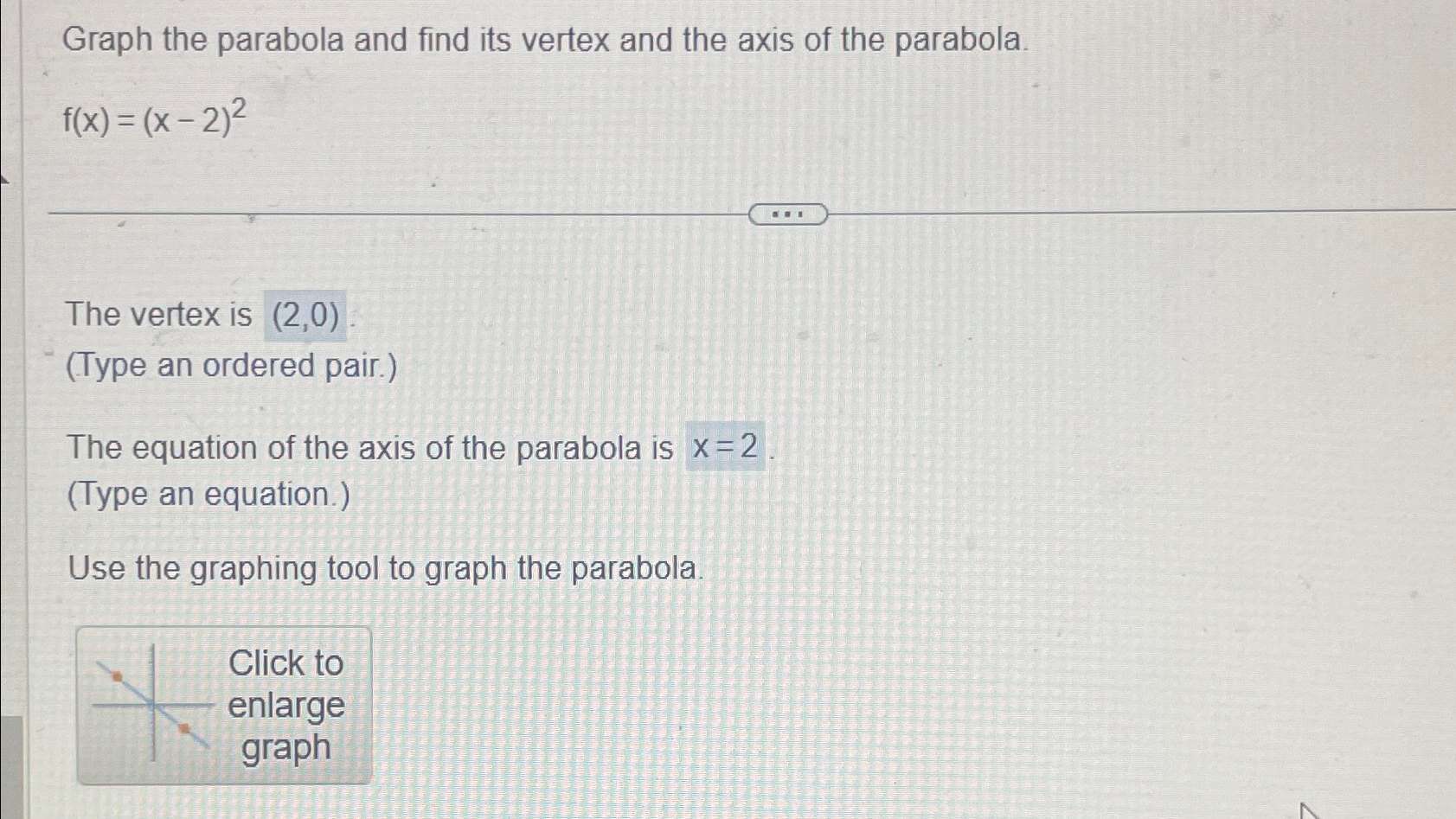 Solved Graph the parabola and find its vertex and the axis | Chegg.com
