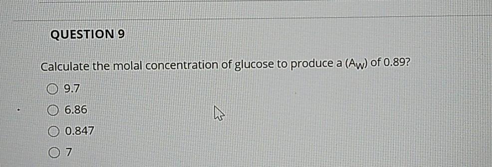 Solved QUESTION 9 Calculate the molal concentration of | Chegg.com Solved QUESTION 9 Calculate the molal concentration of | Chegg.com