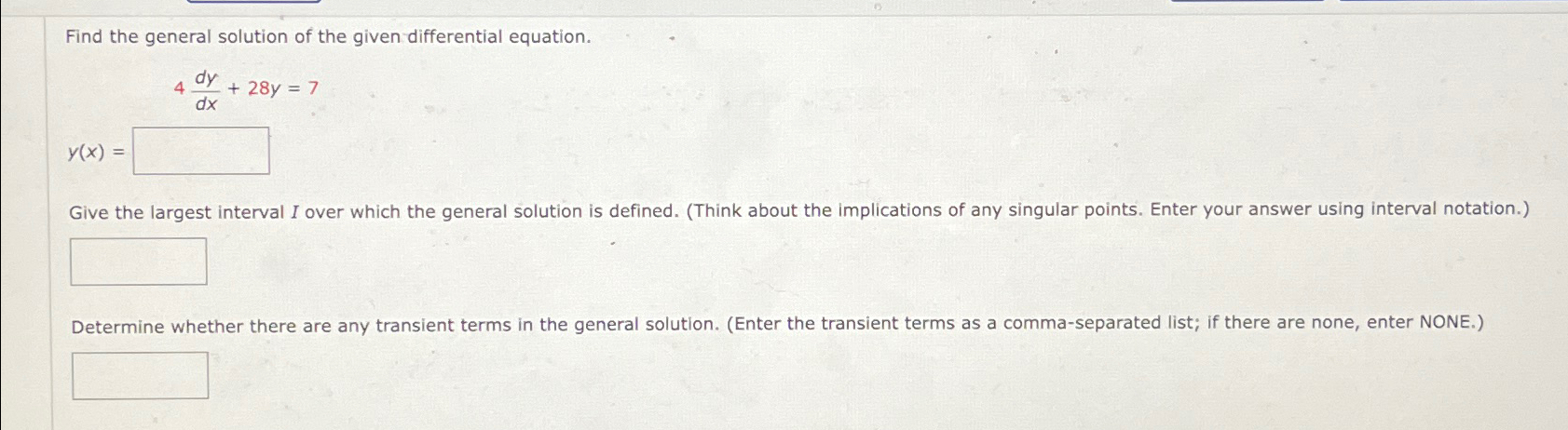 Solved Find the general solution of the given differential | Chegg.com