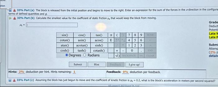 Solved (10\%) Problem 10: A spring with a spring constant of | Chegg.com