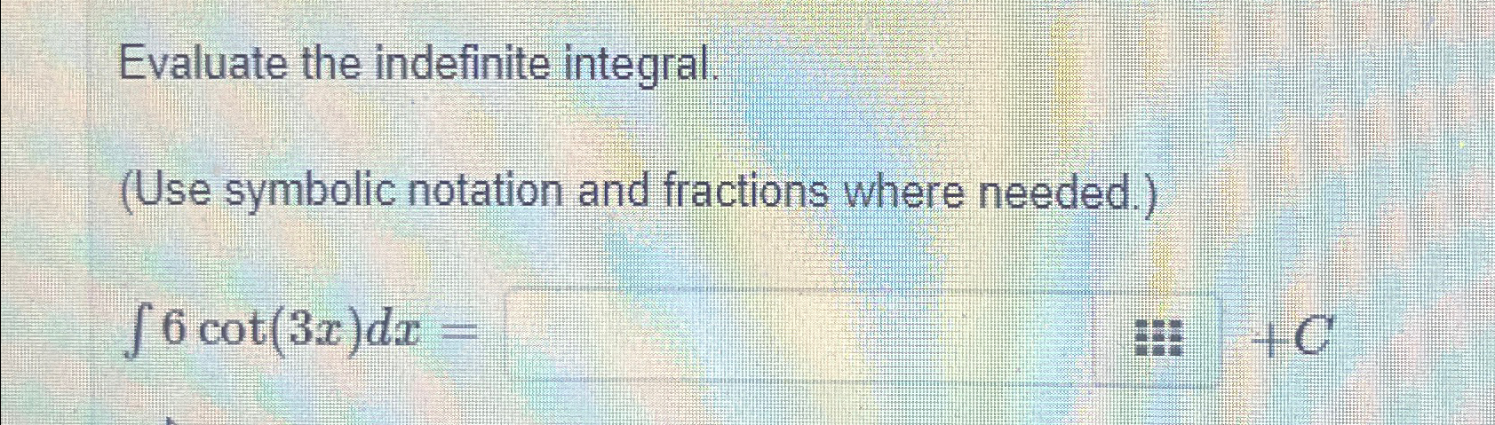 Solved Evaluate the indefinite integral.(Use symbolic | Chegg.com