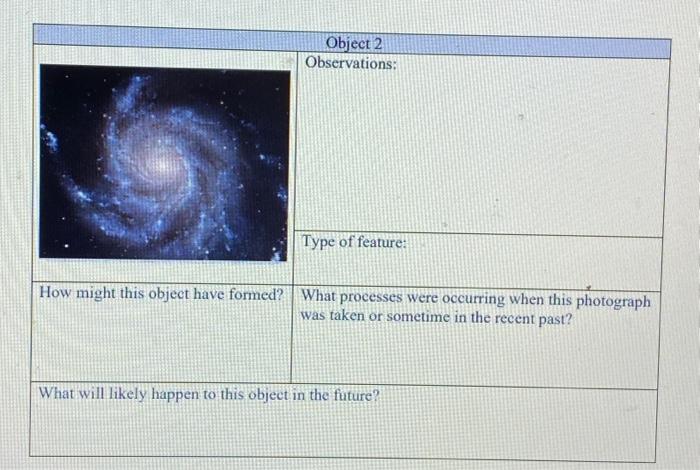 Solved \begin{tabular}{|l|l|} \hline & Object 2 \\ \hline & | Chegg.com