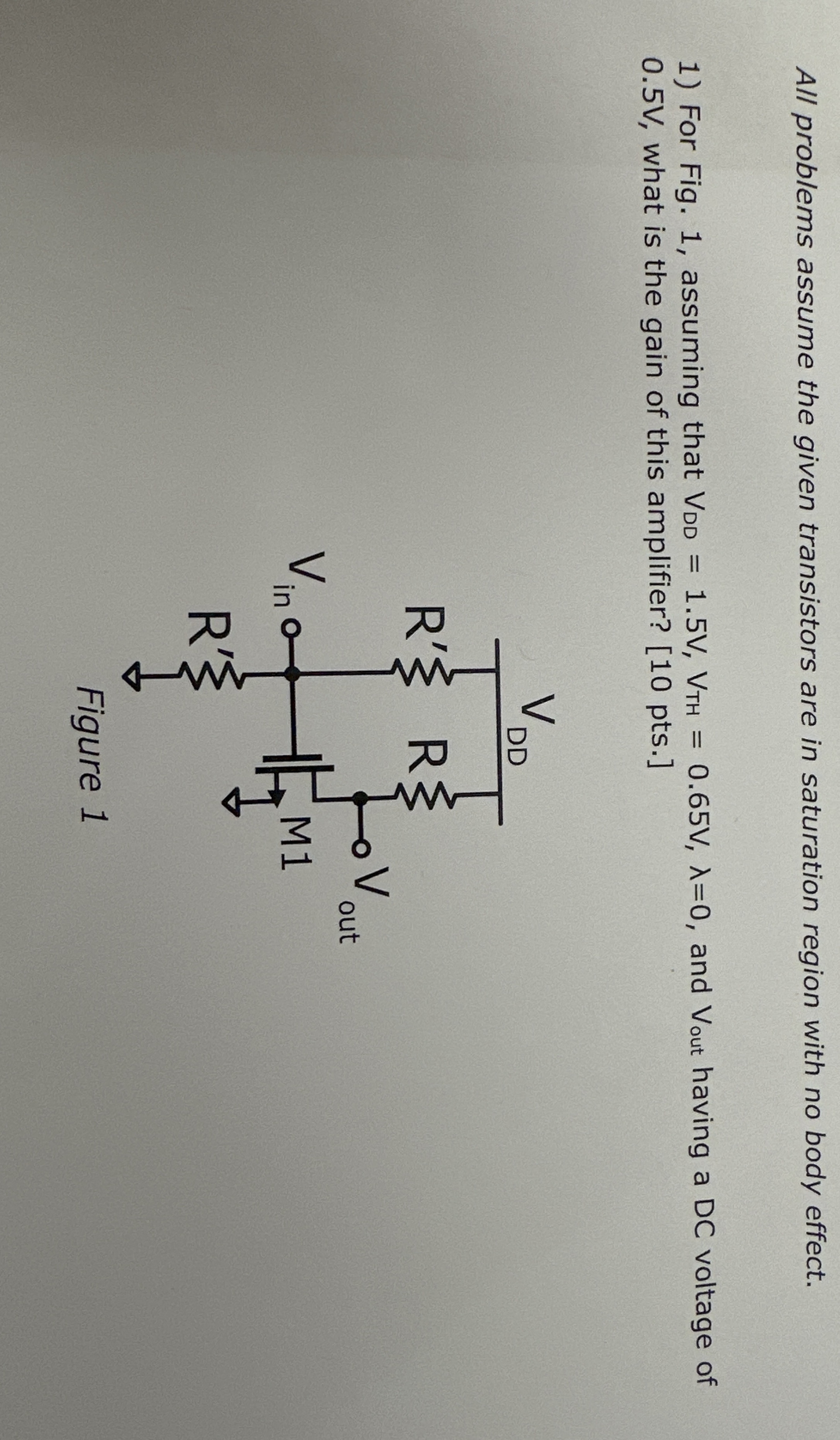 Solved All problems assume the given transistors are in | Chegg.com