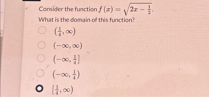 Solved Consider the function f(x) = √2x What is the domain | Chegg.com