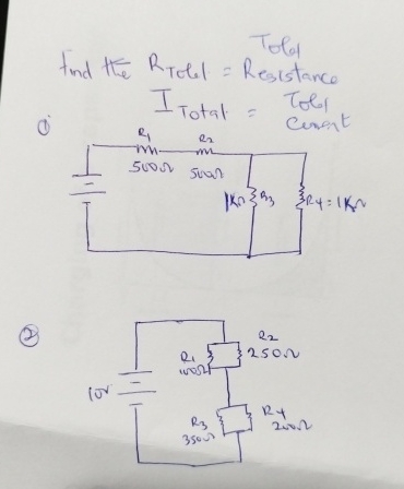 Solved TouFind the Total Resistance, Total Current in each | Chegg.com
