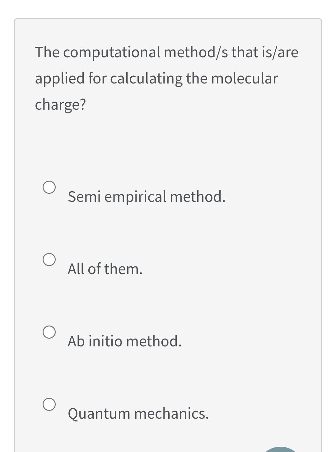 Solved The computational method/s that is/are applied for | Chegg.com