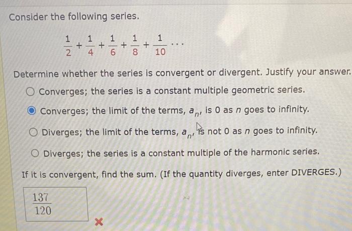 Solved Consider the following geometric series. | Chegg.com