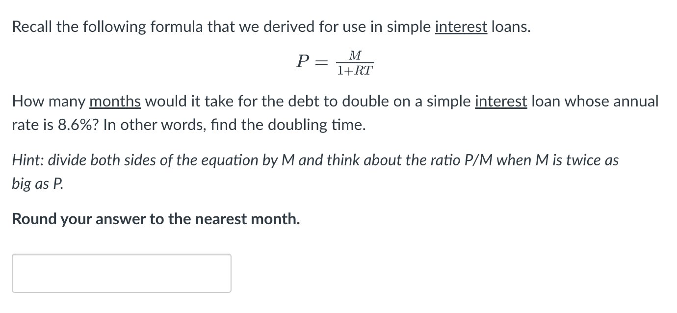 Solved Recall the following formula that we derived for use | Chegg.com