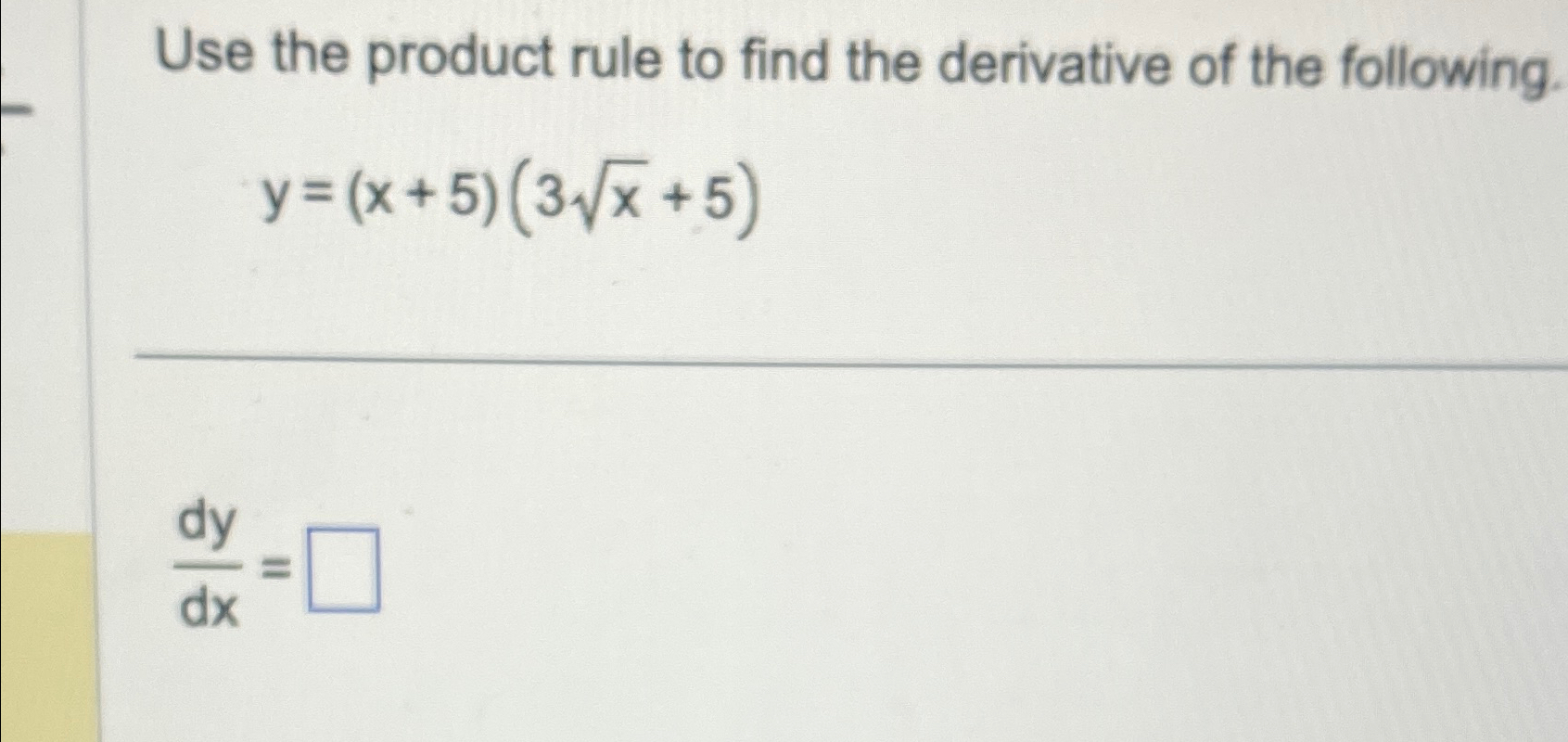 Solved Use the product rule to find the derivative of the | Chegg.com
