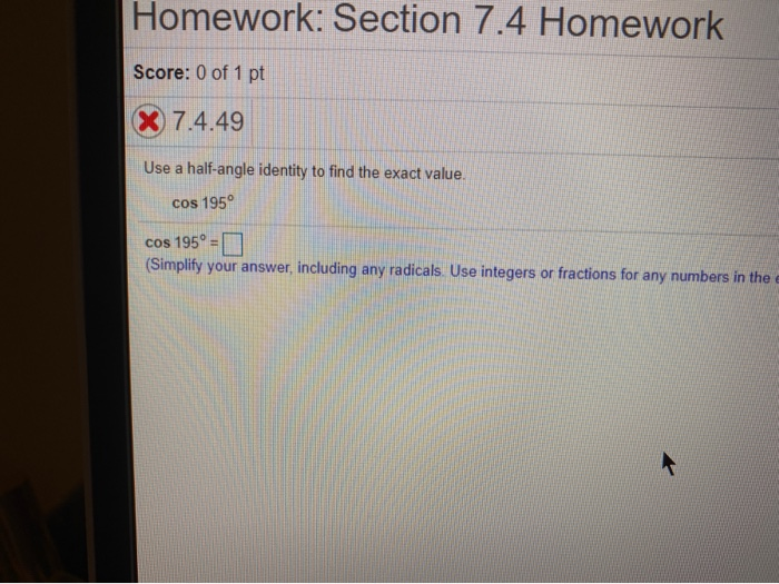 Solved Homework Section 7 4 Homework Score 0 Of 1 Pt X