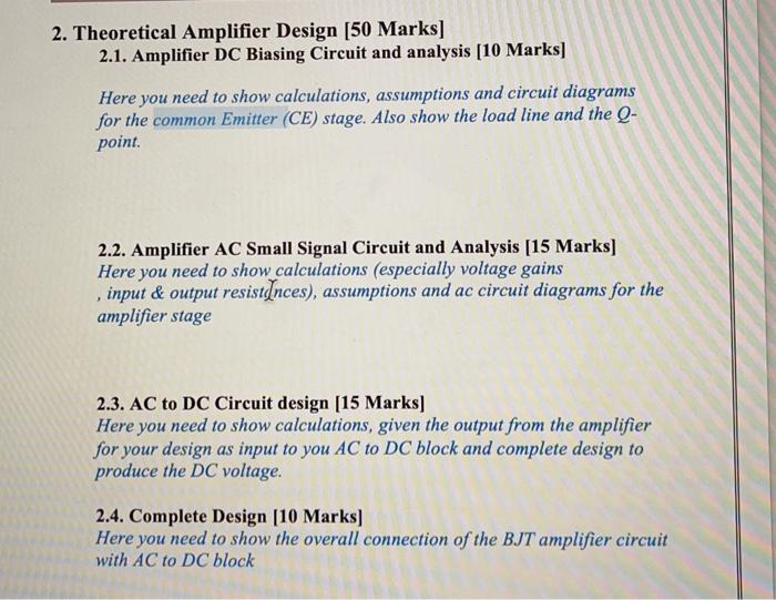 Solved Final Project Requirements Amplify and rectify AC | Chegg.com