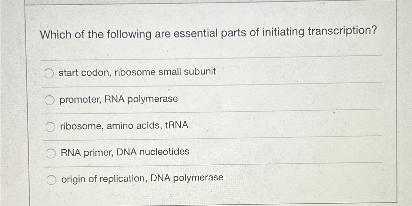 Solved Which of the following are essential parts of | Chegg.com