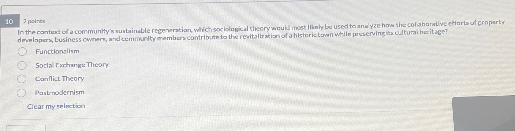 Solved 2 ﻿pointsIn the context of a community's sustainable | Chegg.com