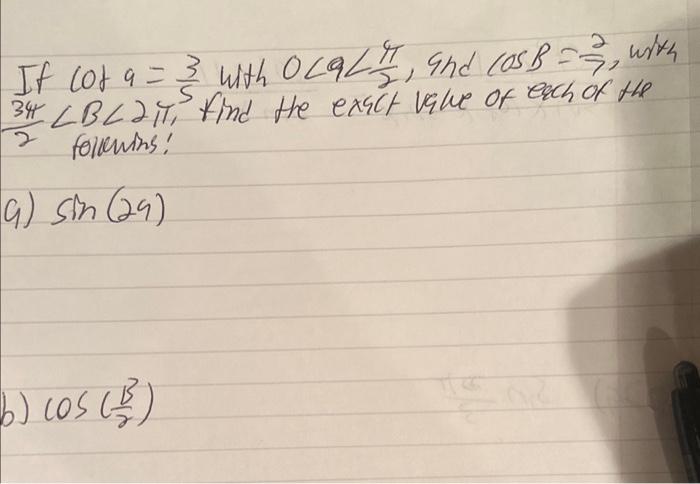 Solved If cota=53 with 0∠9
