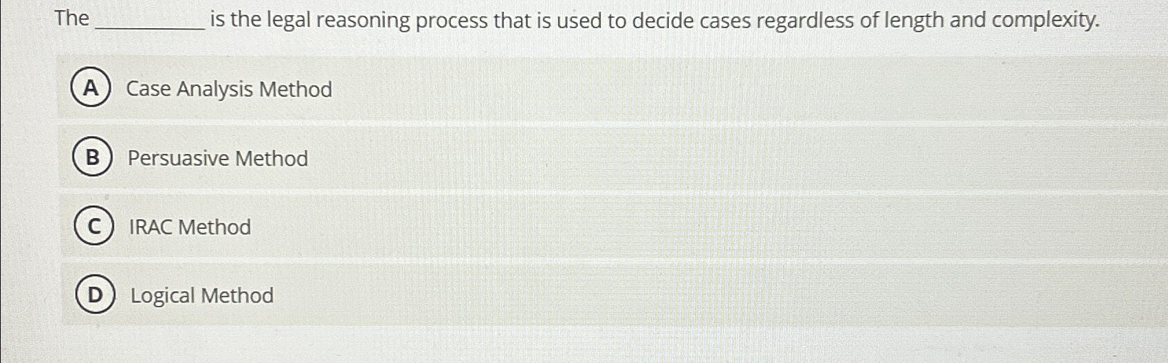 Solved Th is the legal reasoning process that is used to | Chegg.com