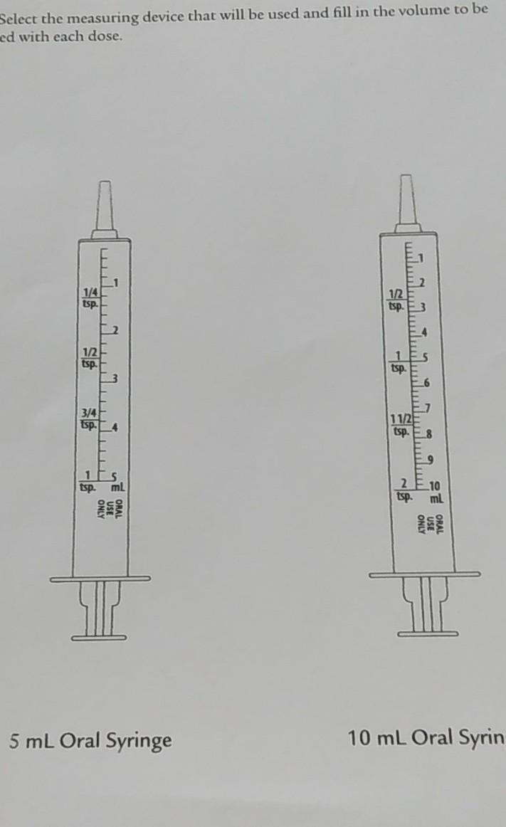 Solved How many milliliters are needed to provide 5 mg? On | Chegg.com