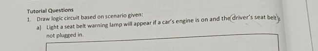 Solved Tutorial QuestionsDraw logic circuit based on | Chegg.com