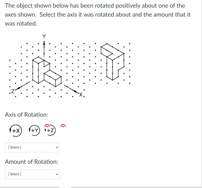 Solved The object shown below has been rotated positively | Chegg.com