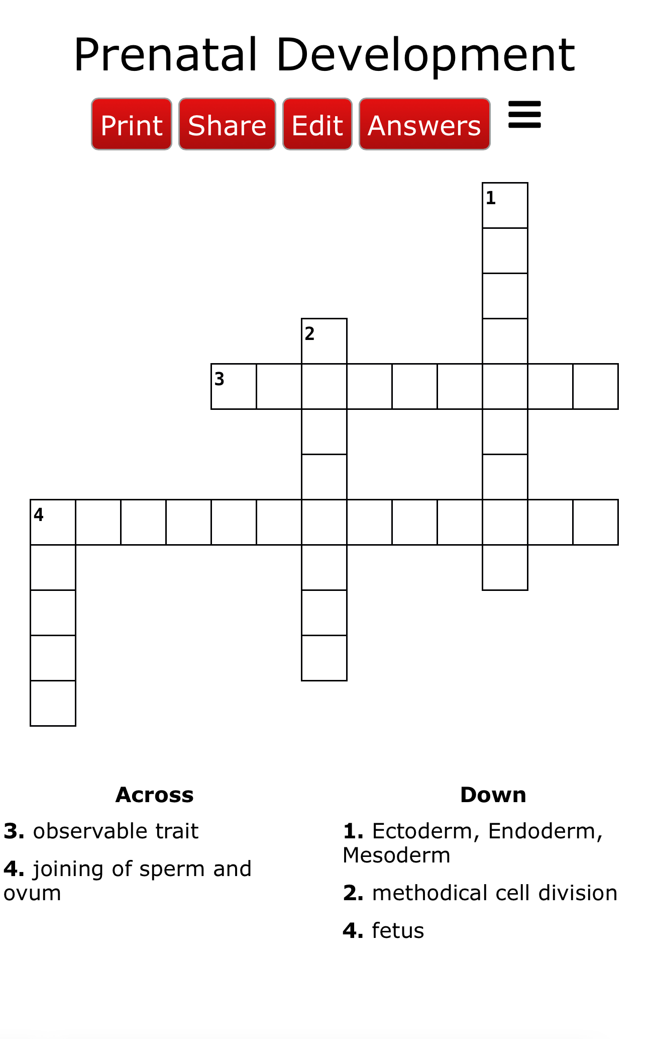 Solved Prenatal DevelopmentPrint ShareAcrossobservable | Chegg.com
