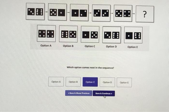 Solved Which option comes next in the sequence? | Chegg.com