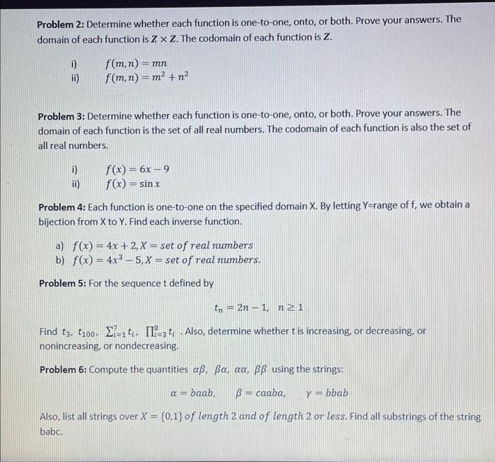 Solved please help with Problem 2 both parts, Problem 3 both | Chegg.com