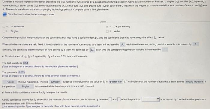 Solved Consider a multiple-regression model for predicting | Chegg.com