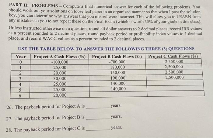 Solved PART II: PROBLEMS - Compute a final numerical answer | Chegg.com Solved PART II: PROBLEMS - Compute a final numerical answer | Chegg.com